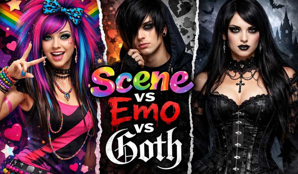 Scene vs Emo vs Goth: 20 Fashion Differences You Should Know